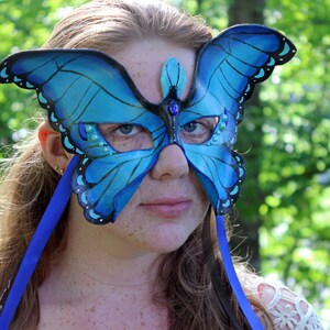 Custom Moth or Butterfly Leather Masquerade Mask - Custom Painted Mask ...