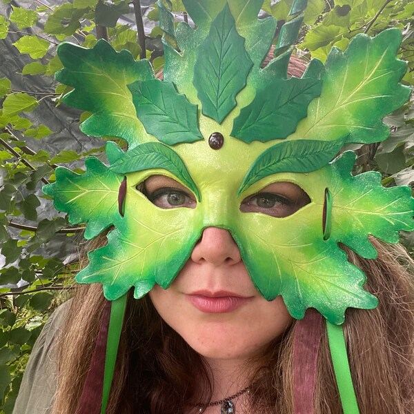 Green Man Mask - Etsy