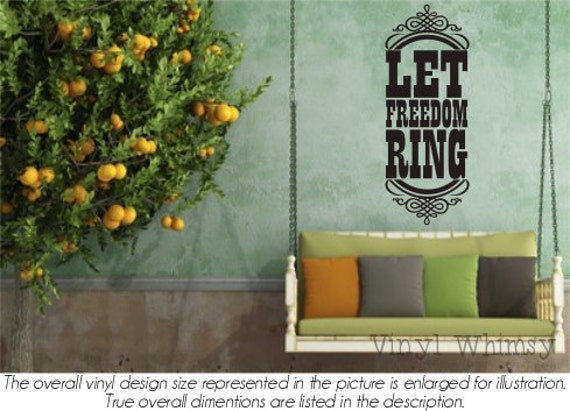 Vinyl Wall Art Quote Let Freedom Ring Vinyl Lettering | Etsy