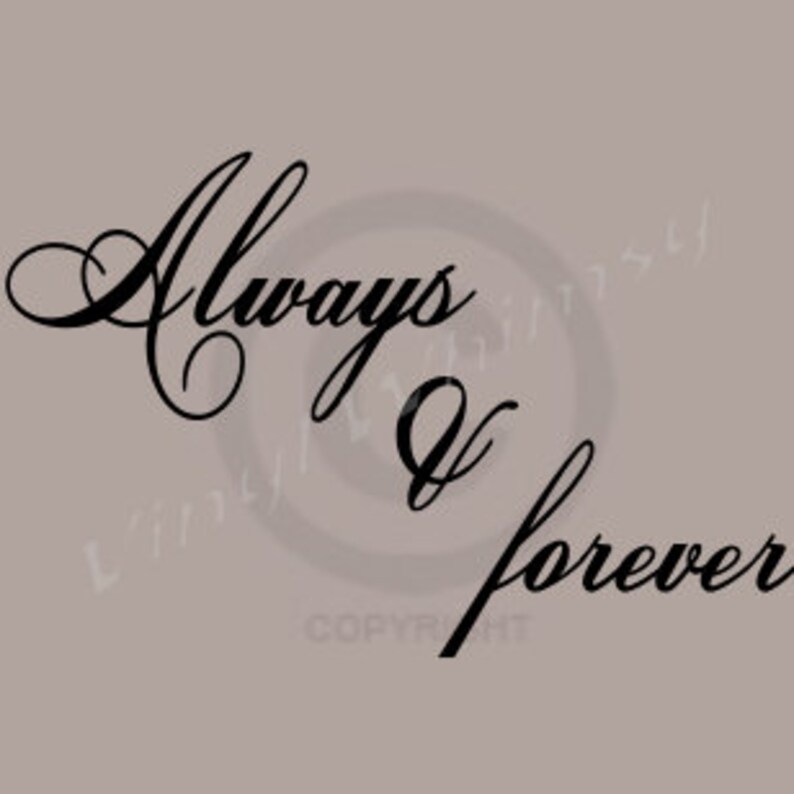 Always and Forever Vinyl Wall Art Quote Vinyl Lettering - Etsy