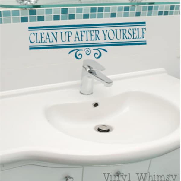 Clean up After Yourself Bathroom Sign - Etsy