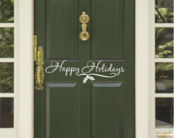 Vinyl Wall Art - Christmas Holiday Quote - Happy Holidays - Vinyl ...