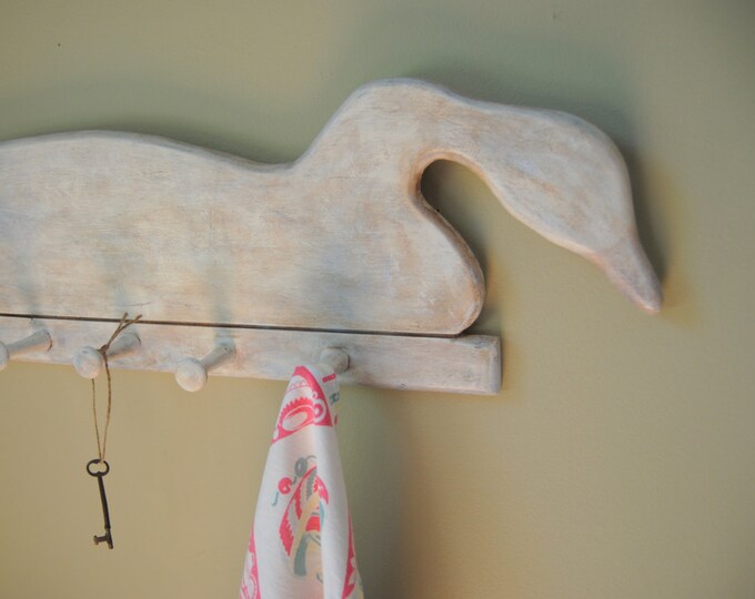 Goose Wall Peg Rack Upcycled Pine Wall Peg Rack Rustic Home - Etsy