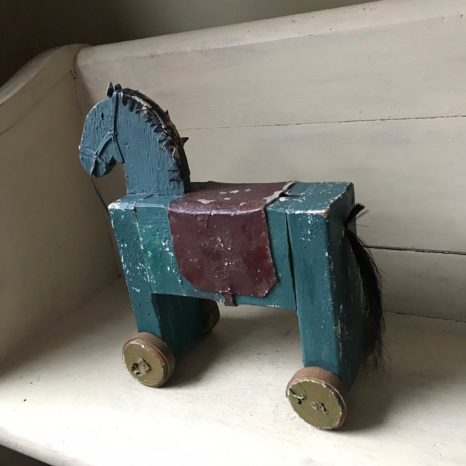 Folk Art Horse Sculpture Vintage Rustic Primitive Horse - Etsy