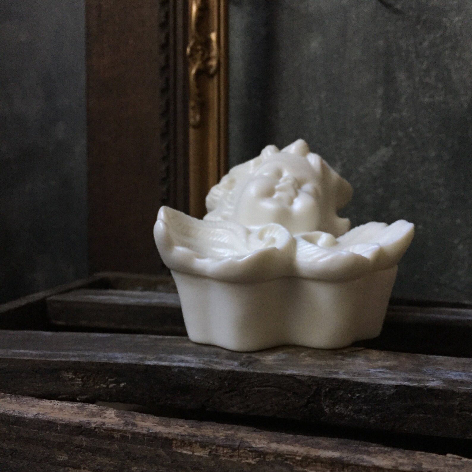 Cherub Trinket Box, Vintage Porcelain Angel Trinket Box, Angel ...