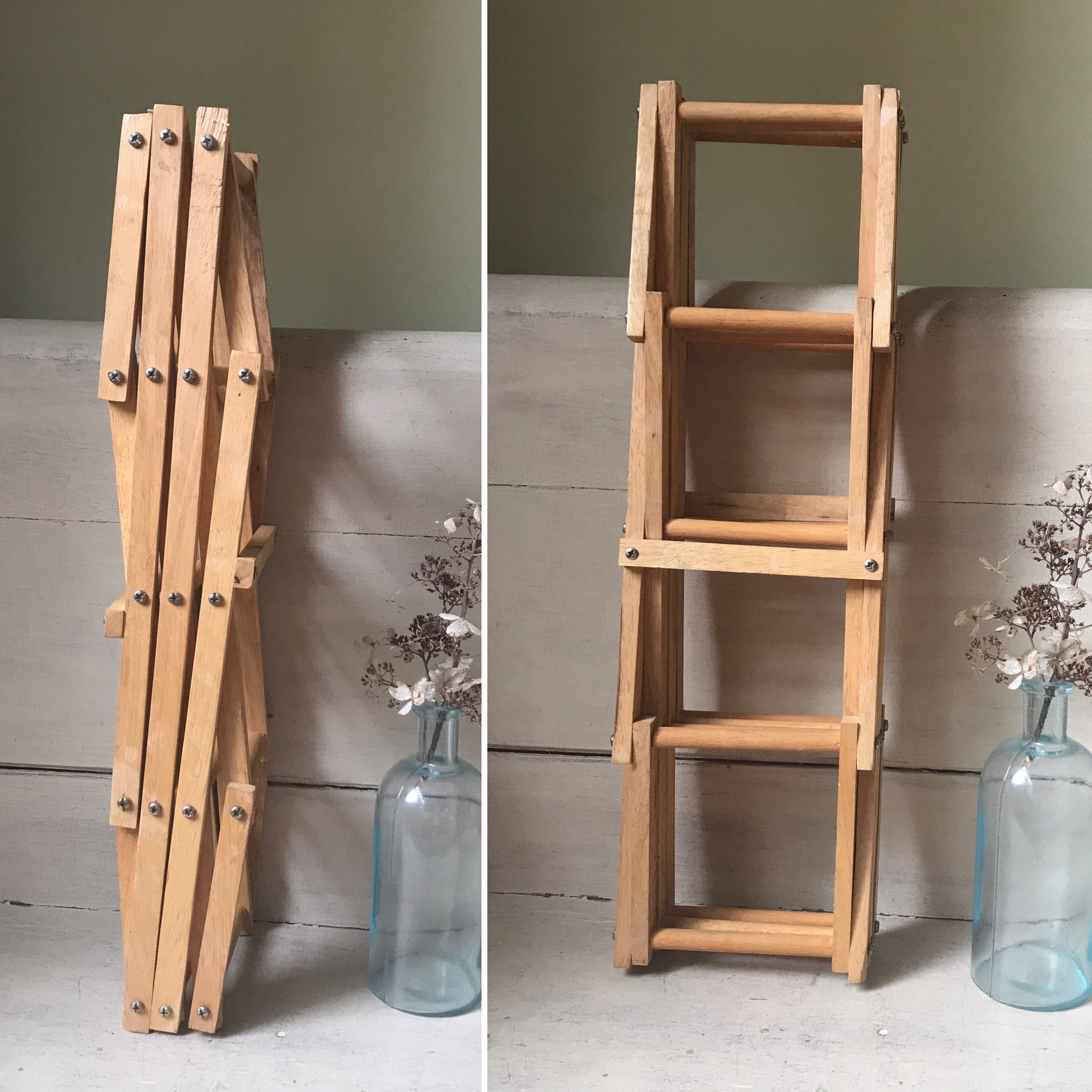 Accordion Wine Rack Vintage Folding Wood Rack Vintage - Etsy Canada