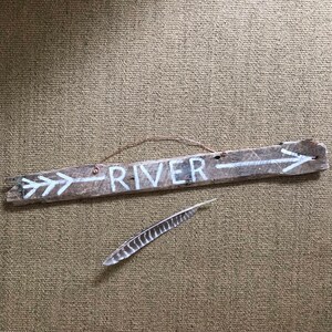 Rustic Driftwood River Sign Wood Wall Sign Handmade Rustic - Etsy