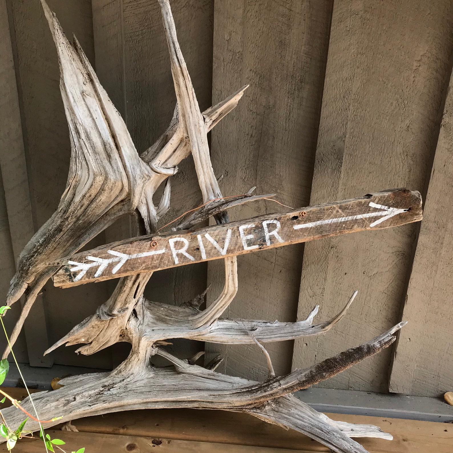 Rustic Driftwood River Sign Wood Wall Sign Handmade Rustic - Etsy