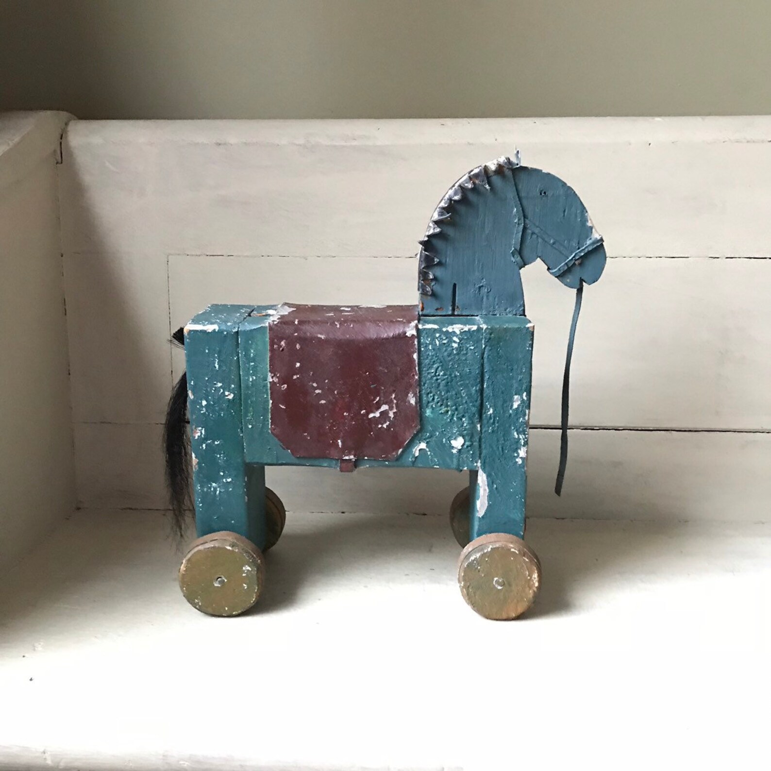 Folk Art Horse Sculpture Vintage Rustic Primitive Horse - Etsy
