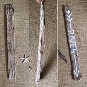 Rustic Driftwood River Sign, Wood Wall Sign, Handmade Rustic Home Decor ...