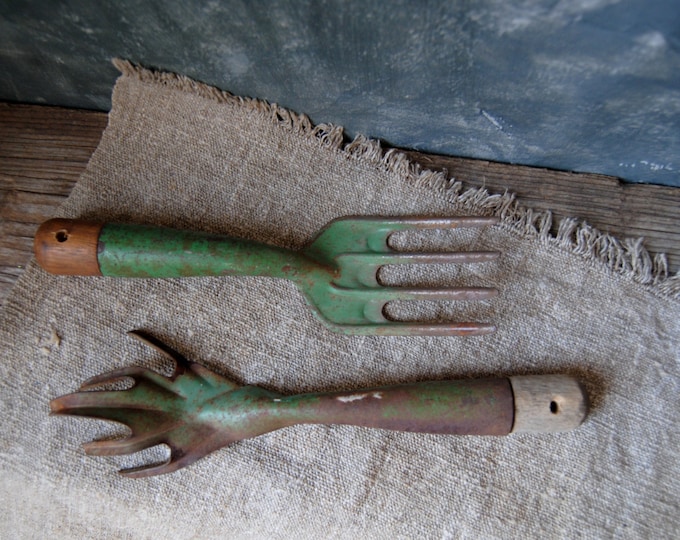 Vintage Garden Tools: Pair of Rustic Garden Hand Tools, Garden ...