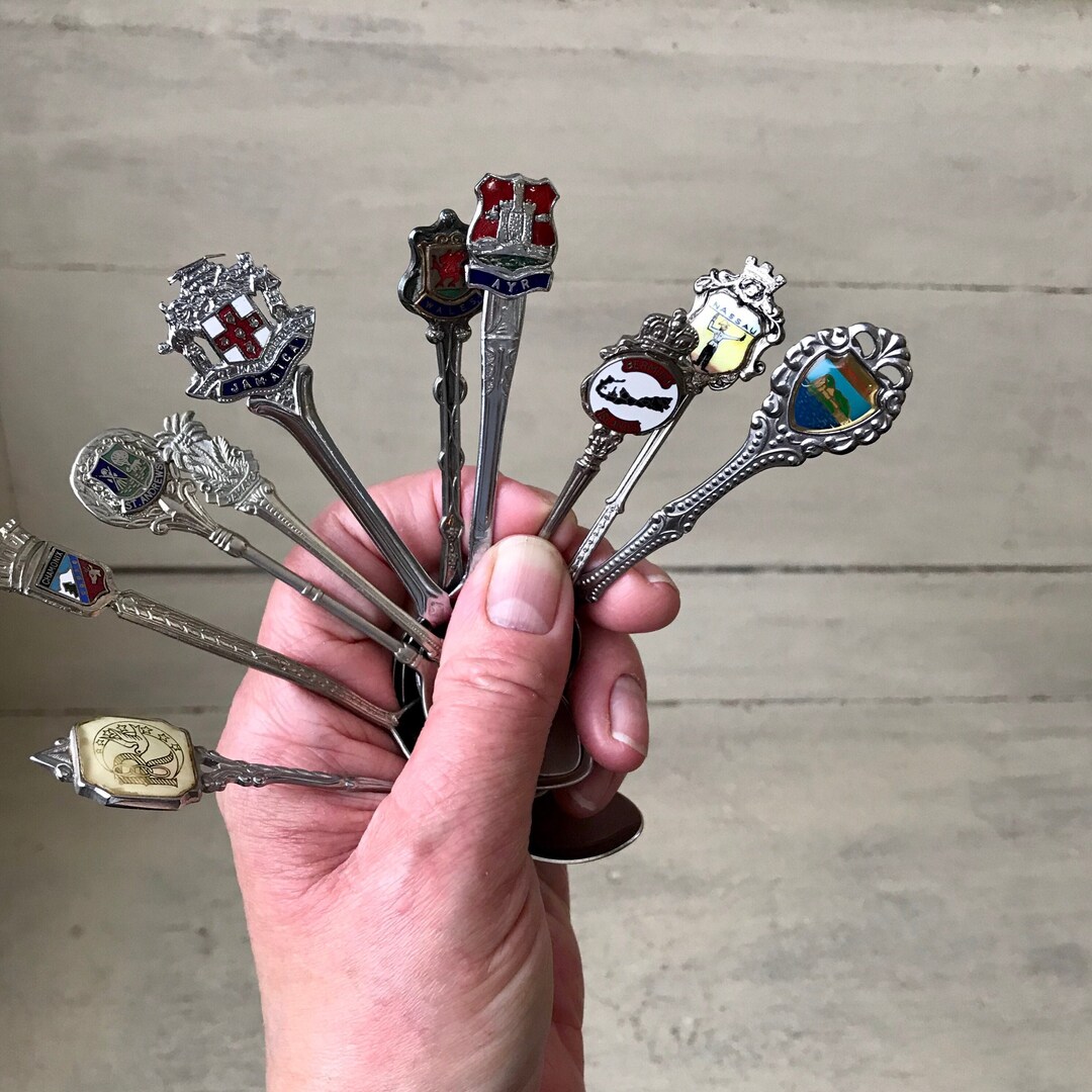 Souvenir Spoons, Set of 10 Vintage Collectible Decorative Spoons ...