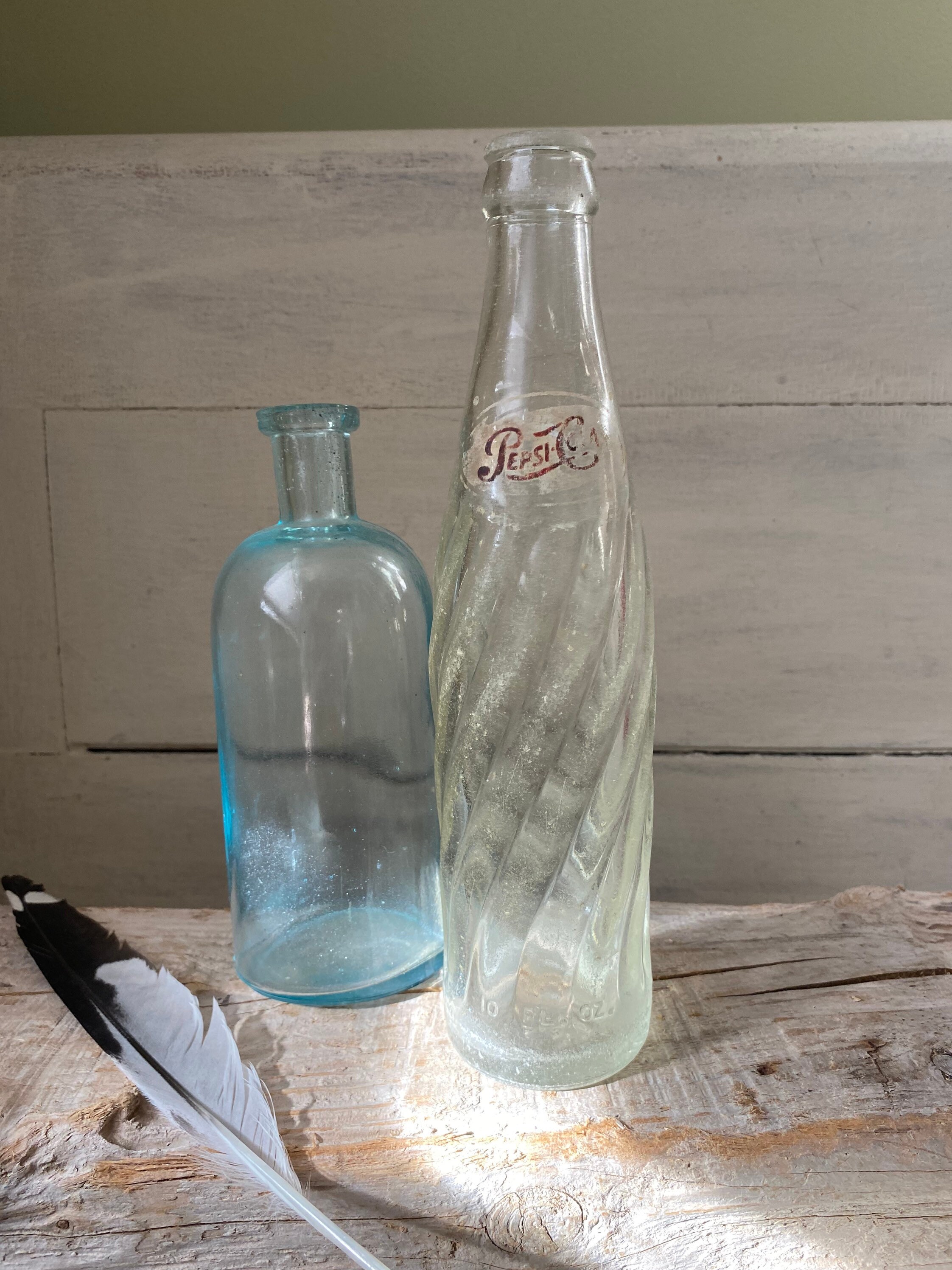 Vintage Pepsi Cola Glass Bottle, 1960 Pepsi Cola Bottle, Pepsi Cola ...