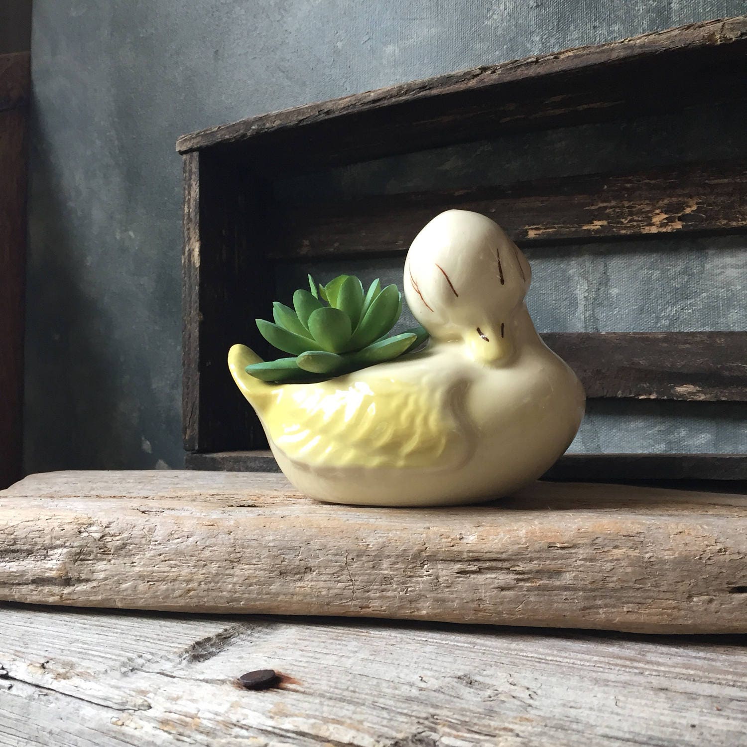 Duck Planter Vintage Hand Painted Ceramic Planter Succulent - Etsy Canada