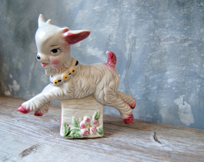 Vintage Goat Planter: 50’s Kitsch Leaping Kid Goat Planter, Nursery ...