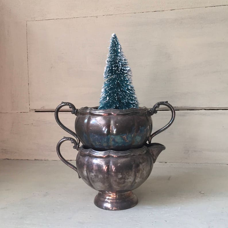 Cream and Sugar Set Silver Plate Vintage Primrose Plate - Etsy