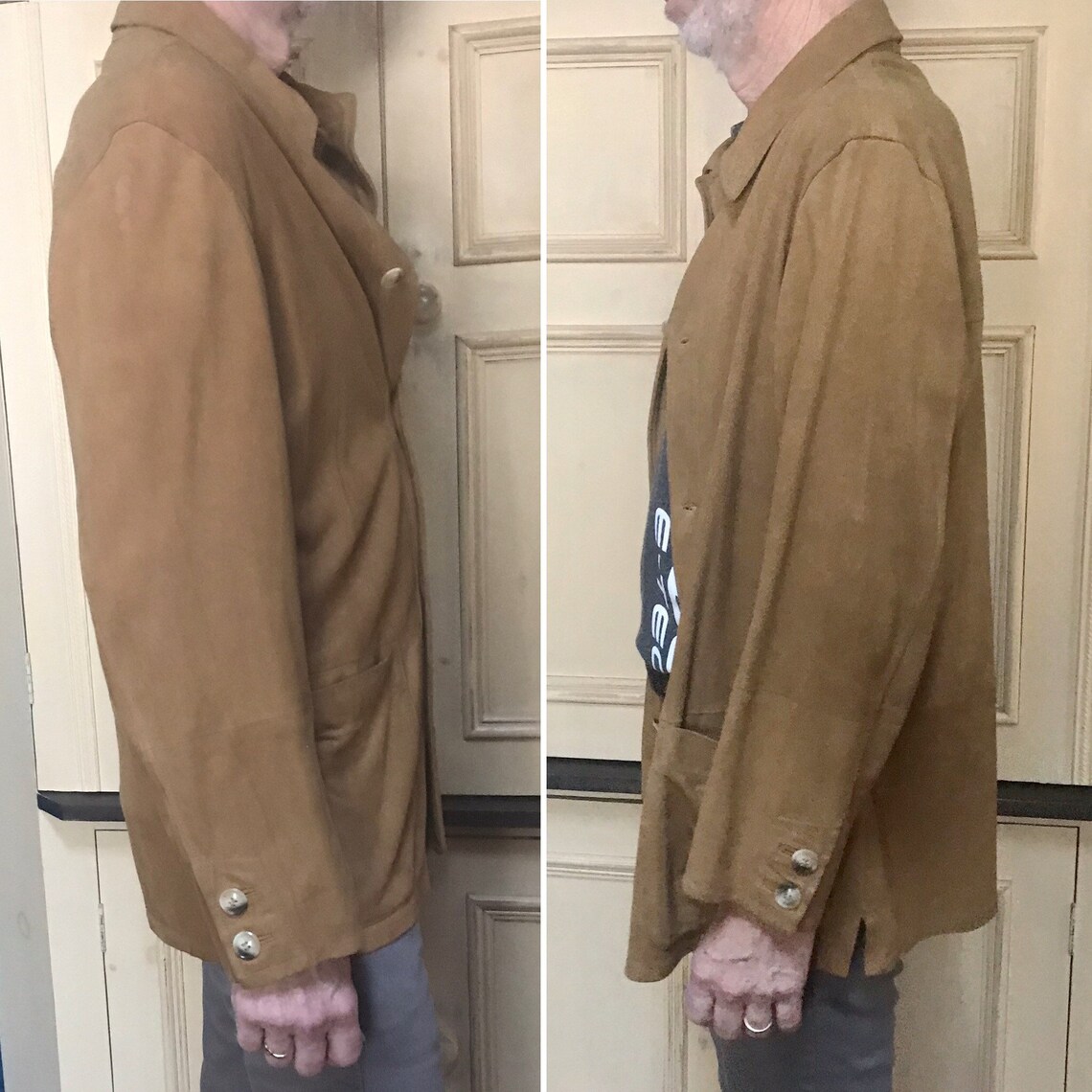 Vintage 70s Butter Soft Suede Chamois Button Front Leather | Etsy