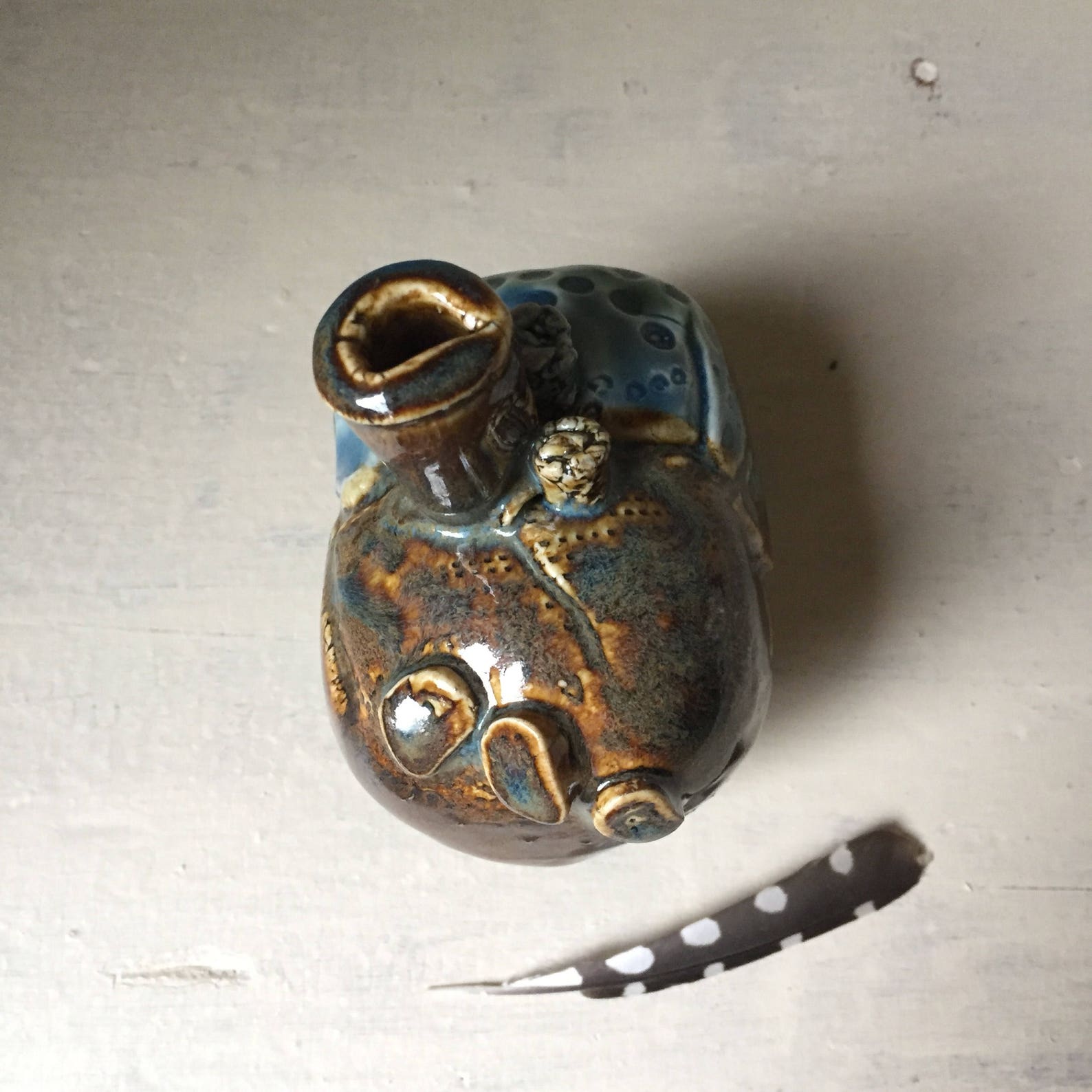 Seed Pod Vase, Hand Built Ceramic Vase, Textured Seed Pod Sculptural ...