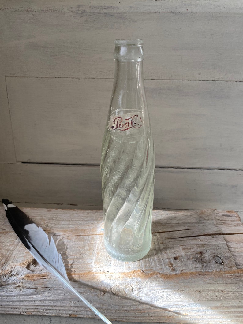 Vintage Pepsi Cola Glass Bottle, 1960 Pepsi Cola Bottle, Pepsi Cola ...