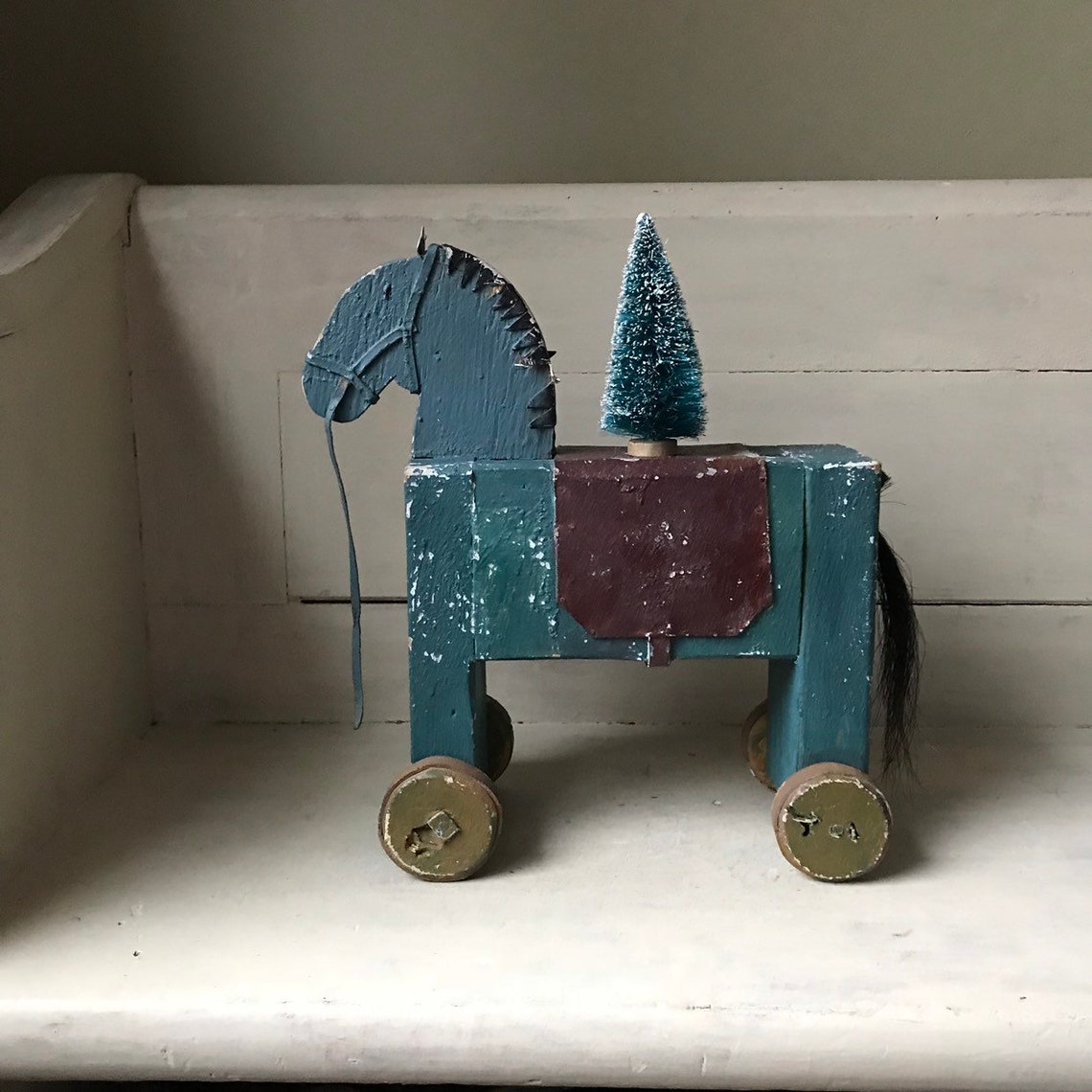Folk Art Horse Sculpture Vintage Rustic Primitive Horse - Etsy