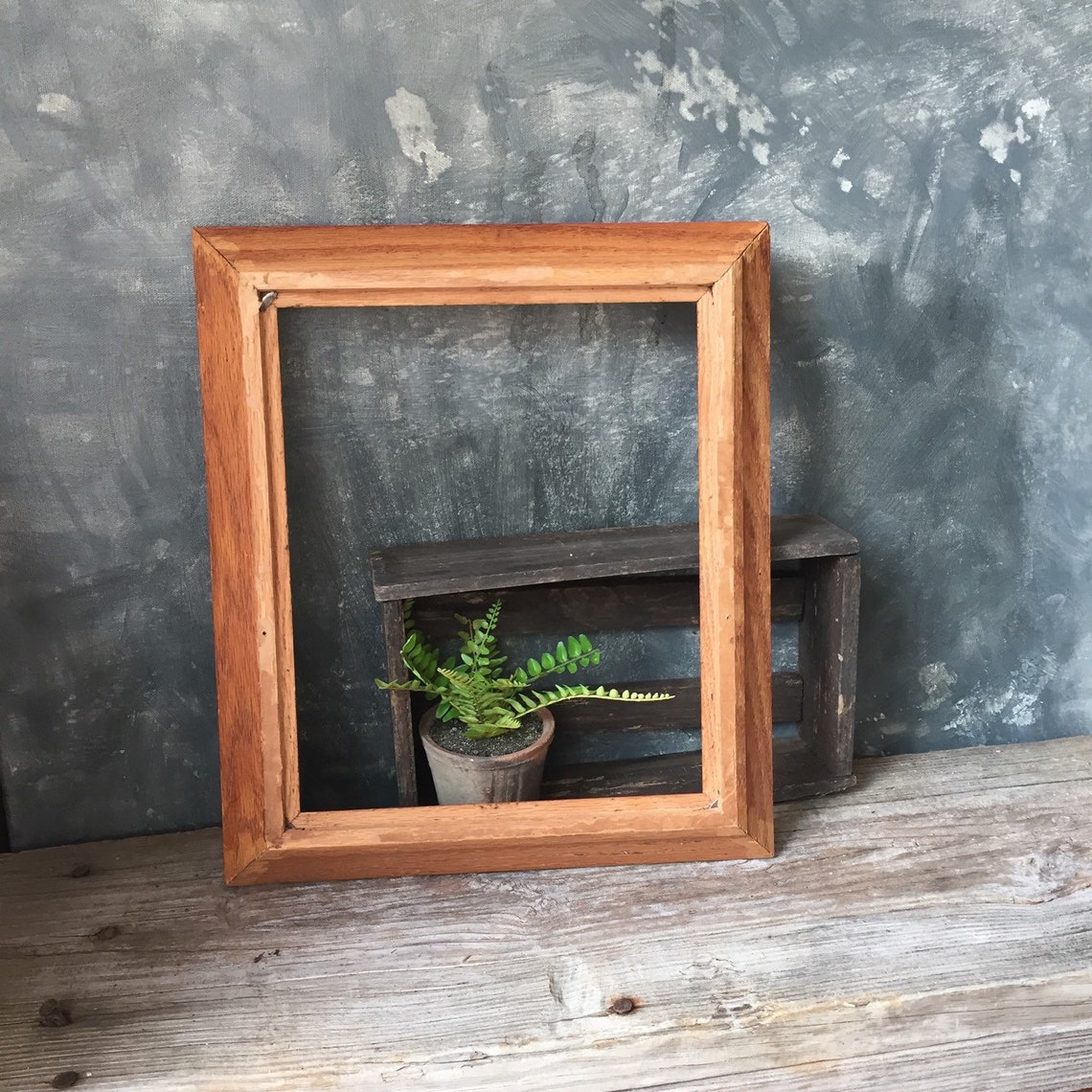 Wood Picture Frame Mid Century Modern Oak Wood Frame Vintage | Etsy