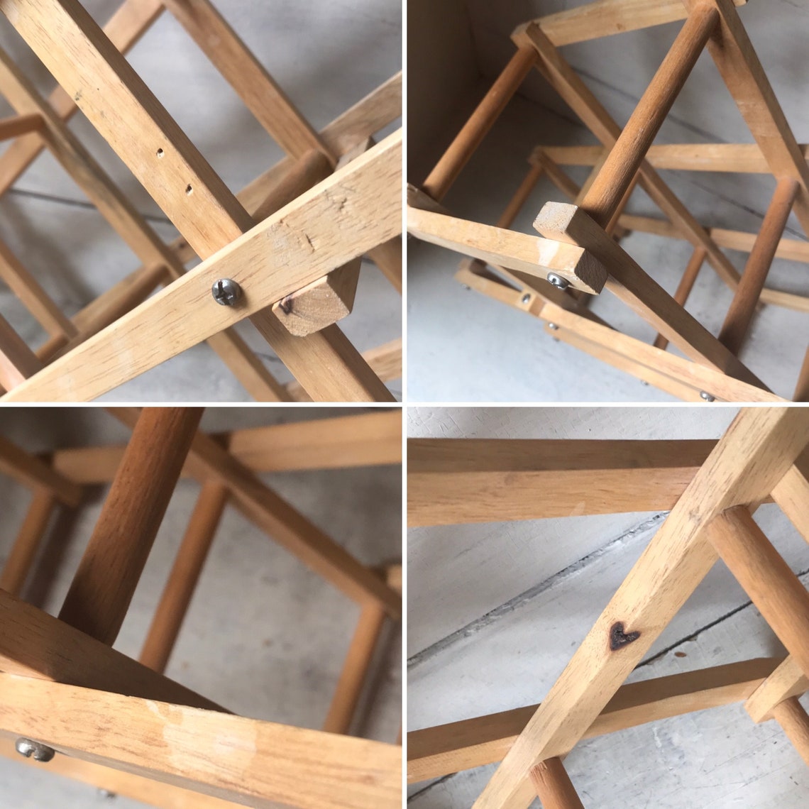 Accordion Wine Rack Vintage Folding Wood Rack Vintage - Etsy Canada