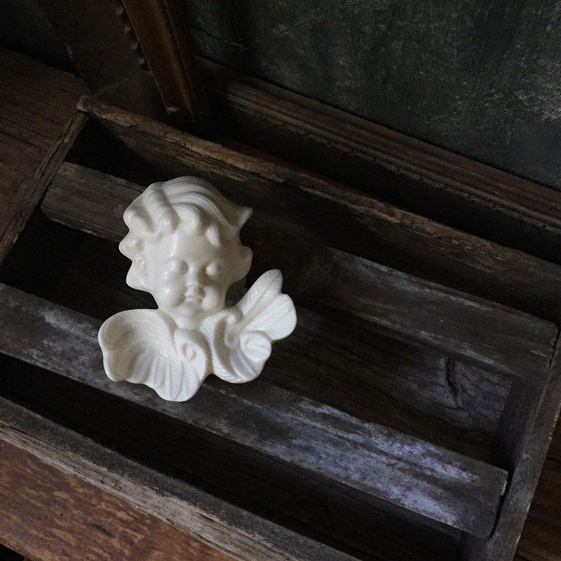 Cherub Trinket Box, Vintage Porcelain Angel Trinket Box, Angel ...