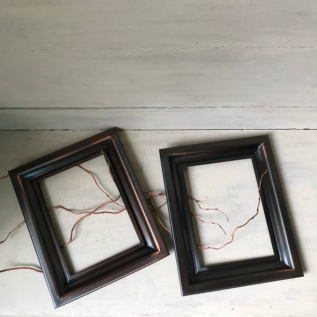 Aged Copper Picture Frames, Set of 2 Vintage Metal Frames, Mid Century ...