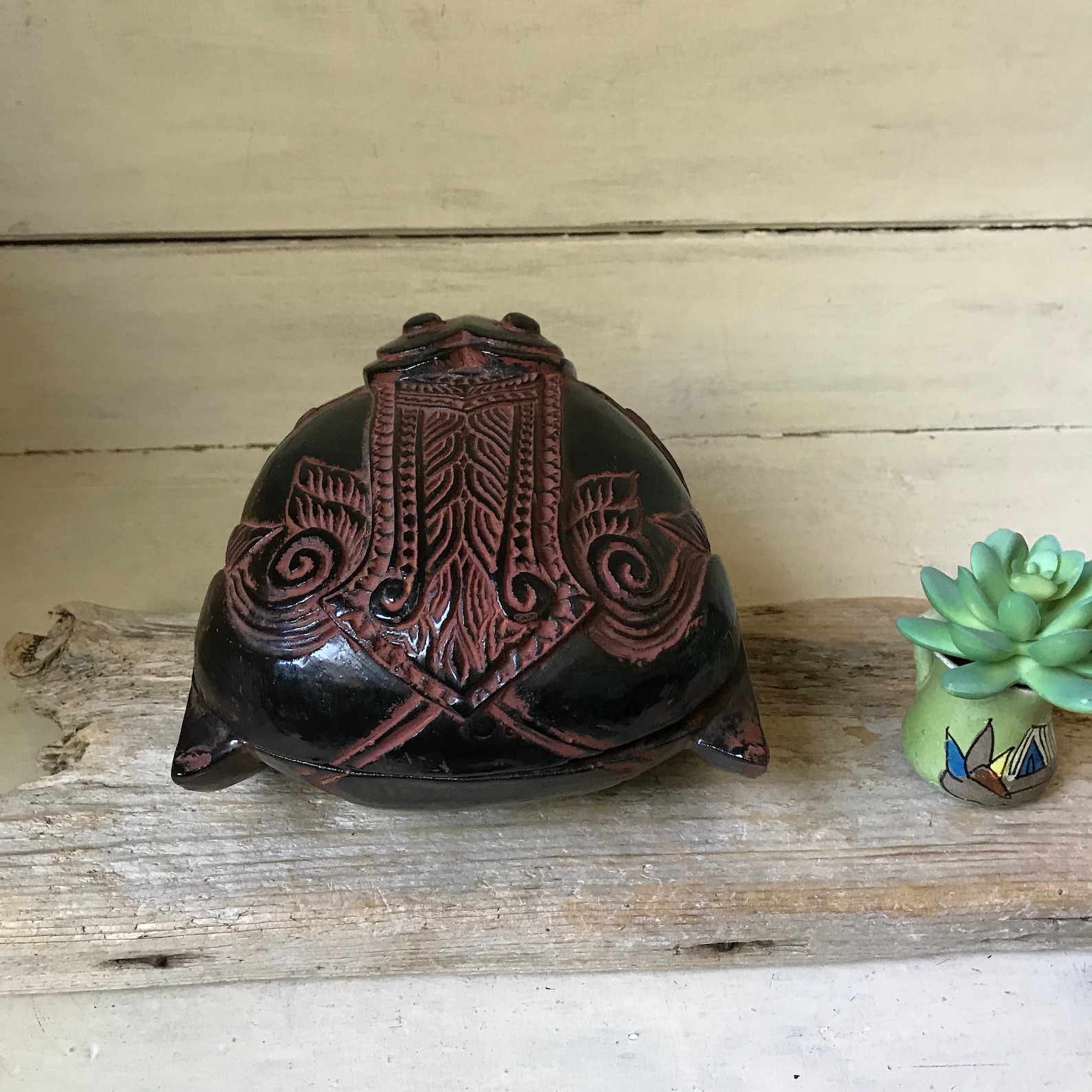 Wooden Frog Carved Box Vintage Handmade Frog Trinket Box - Etsy