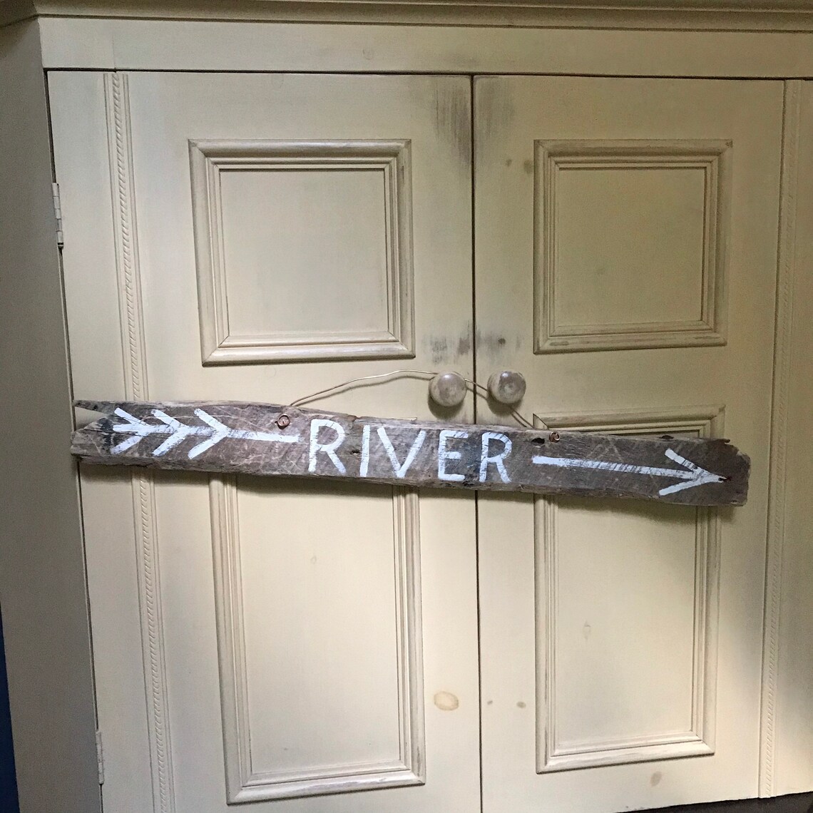 Rustic Driftwood River Sign Wood Wall Sign Handmade Rustic - Etsy