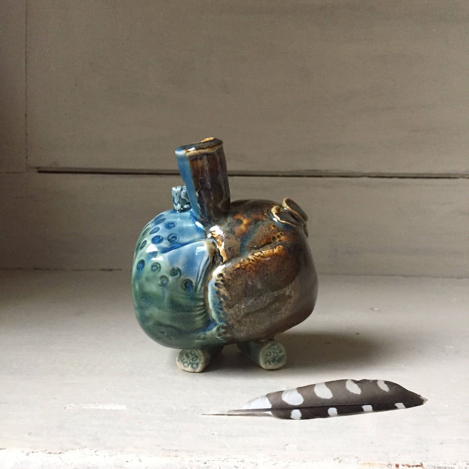 Seed Pod Vase, Hand Built Ceramic Vase, Textured Seed Pod Sculptural ...