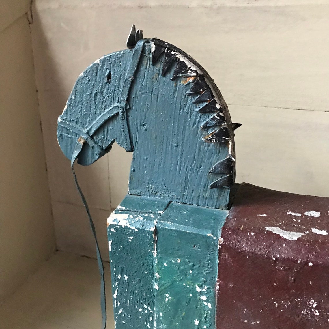 Folk Art Horse Sculpture Vintage Rustic Primitive Horse - Etsy