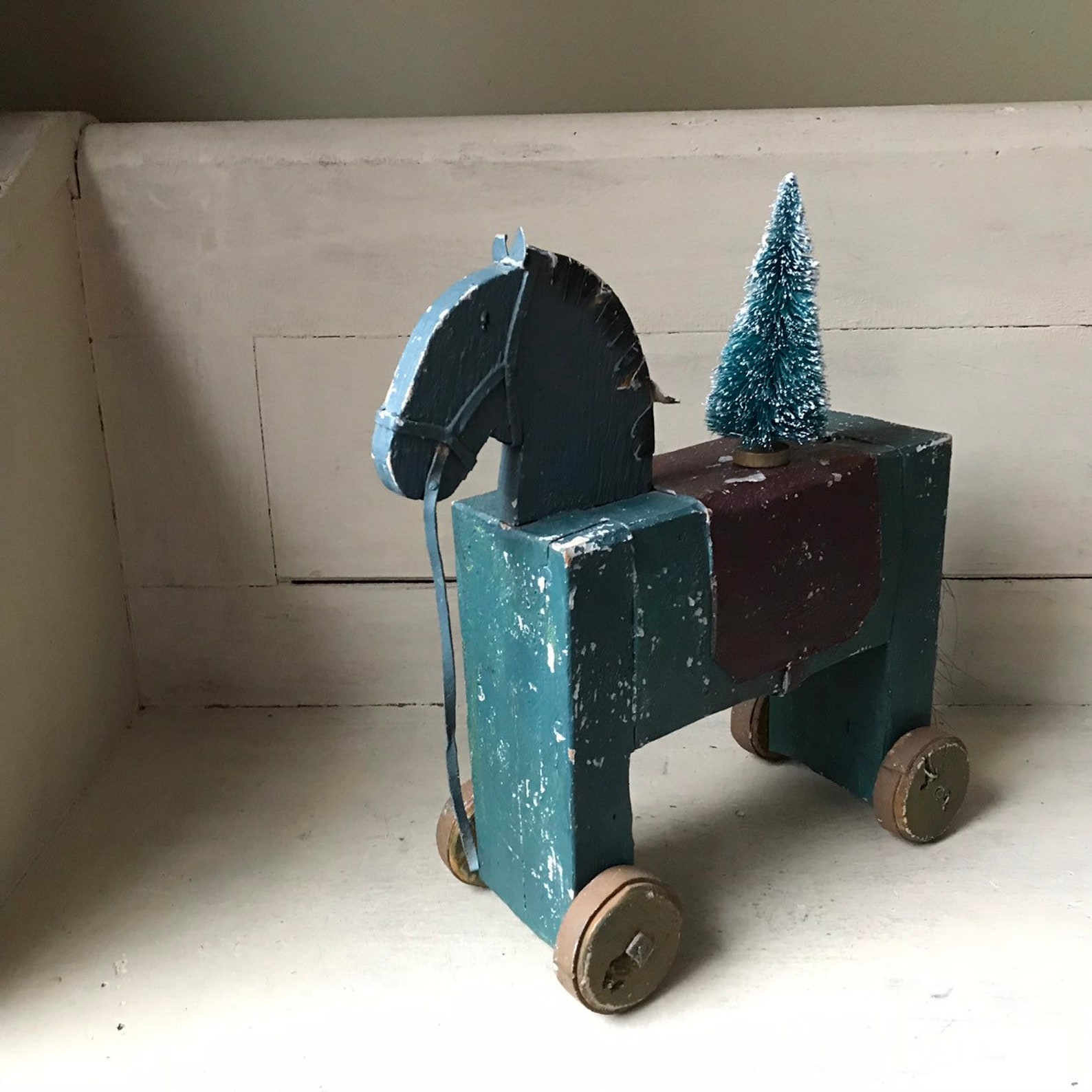 Folk Art Horse Sculpture Vintage Rustic Primitive Horse - Etsy