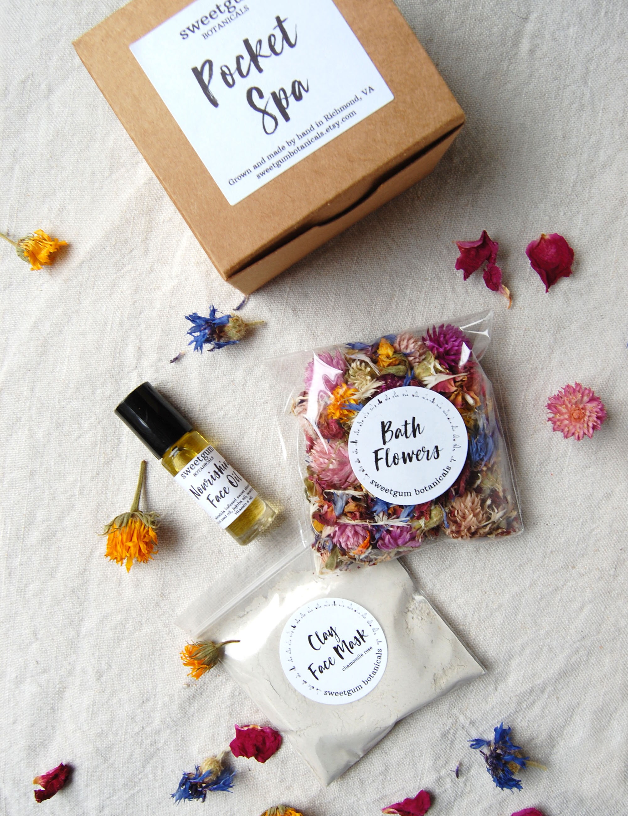 Pocket Spa Mini Self Care Box Herbal Bath Gift Set | Etsy