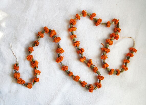 Real Marigold Flower Garland Dried Floral Chain | Etsy