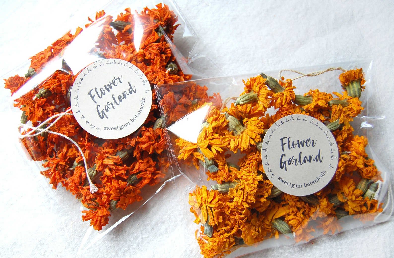 Real Marigold Flower Garland Dried Floral Chain | Etsy