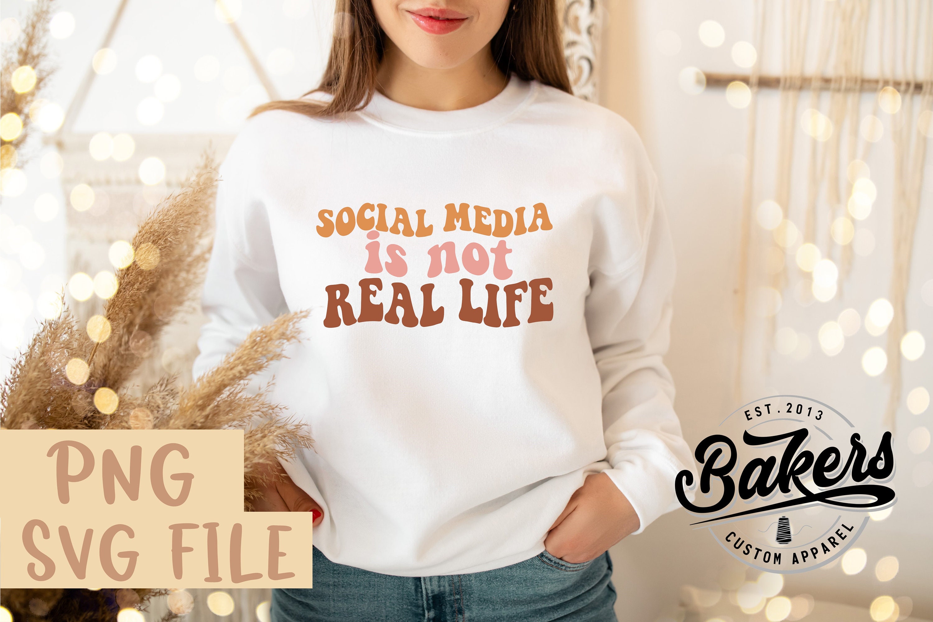 Art & Collectibles Social Media Is Not Real Life SVG Cut File social ...