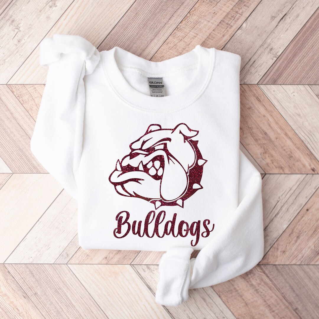 Custom Bulldogs Mascot Sweatshirt - School Mascot Fleece - Bulldog ...