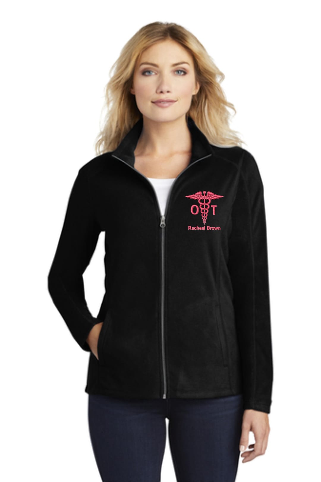 Occupational Therapy Fleece Jacket - Pullover for OT - Caduceus Full ...