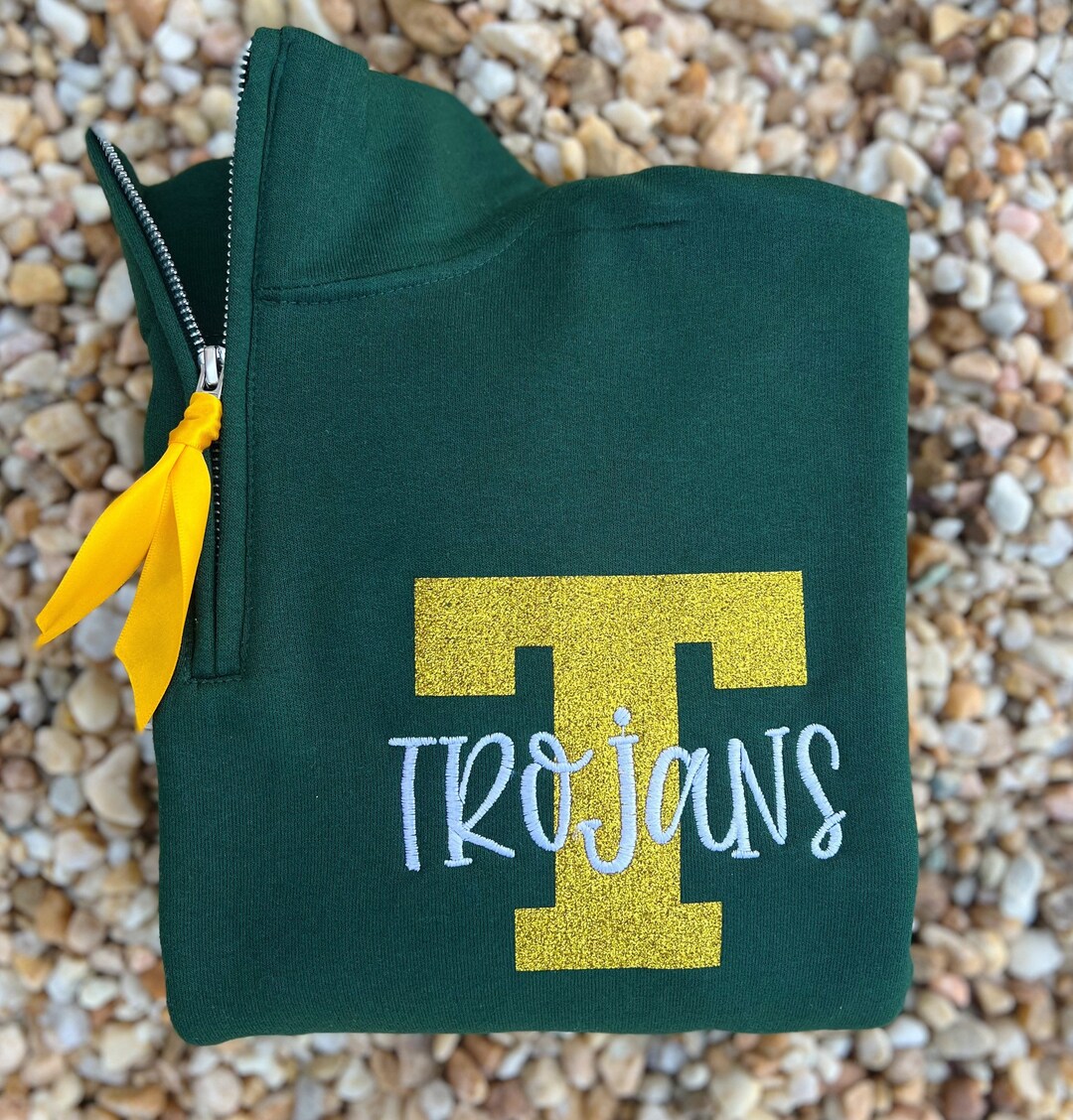 Custom School Spirit Pullover - Glitter & Embroidered Spirit Wear ...
