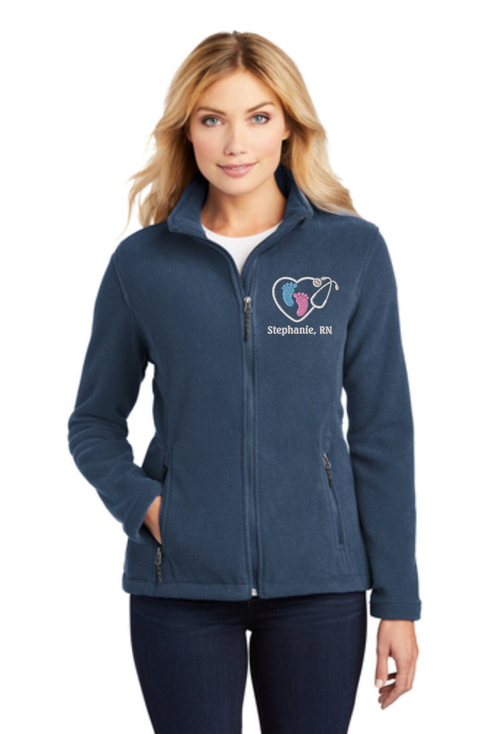 Embroidered Baby Nurse Jacket - Custom Nursing Jacket Fleece With Baby ...