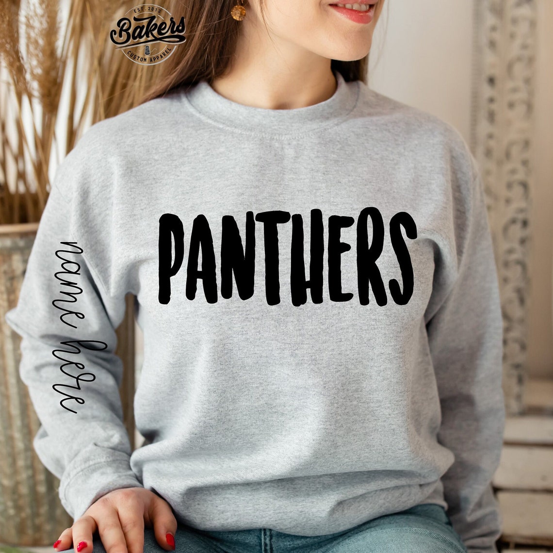 Custom Team Name Sweatshirt - Custom School Name Sweatshirt Pullover ...