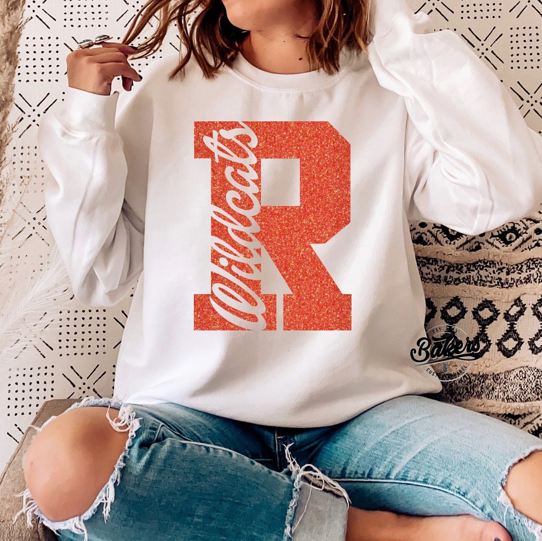 Glitter Custom Team Name Varsity Letter Glitter Sweatshirt or Hoodie ...