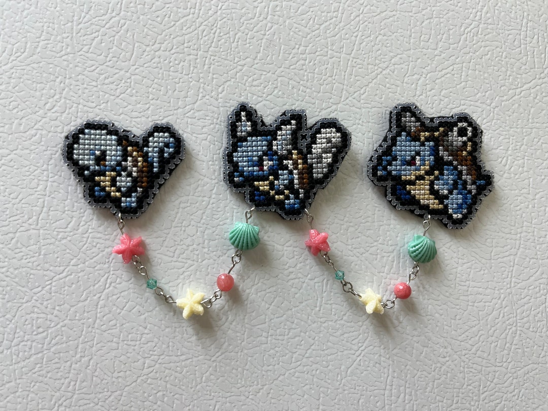 Squirtle Evolution Line Cross Stitch Magnets With Beads - Etsy