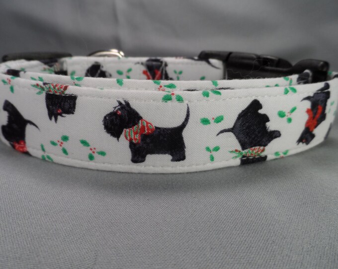 Scottie Dog Christmas Dog Collar - Etsy