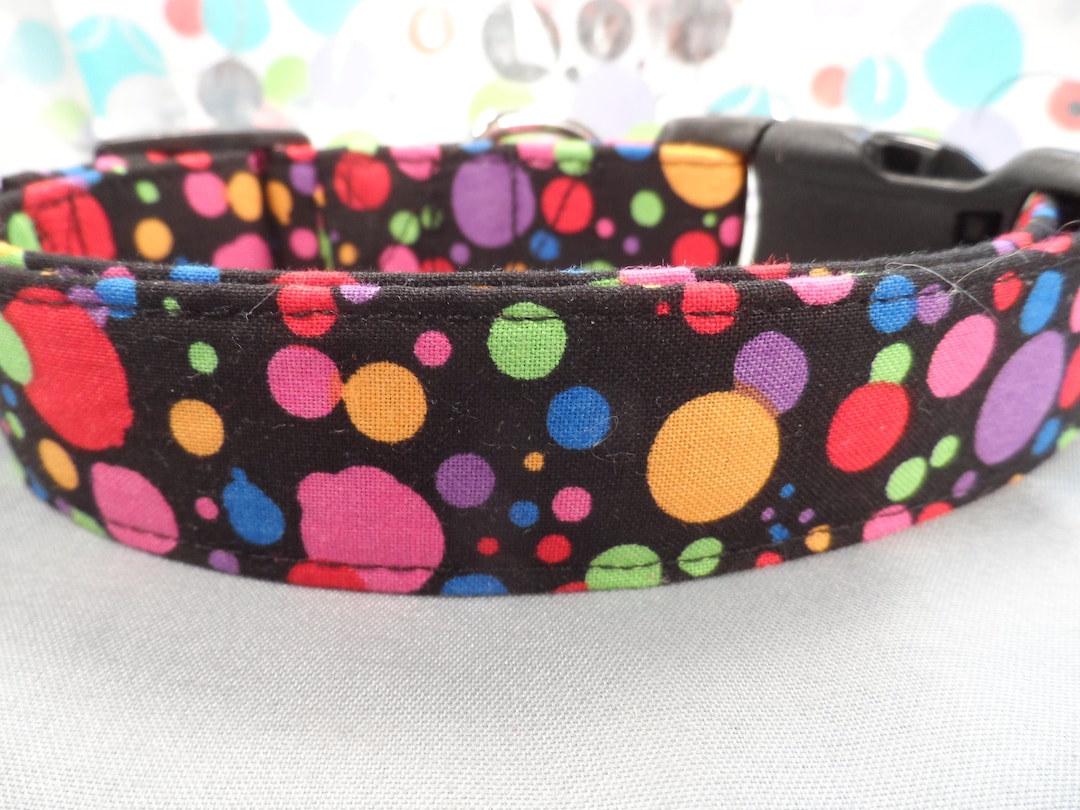 Funky Dog Collar Color, Pop Polka Dots, Girl or Boy Dog Collar - Etsy