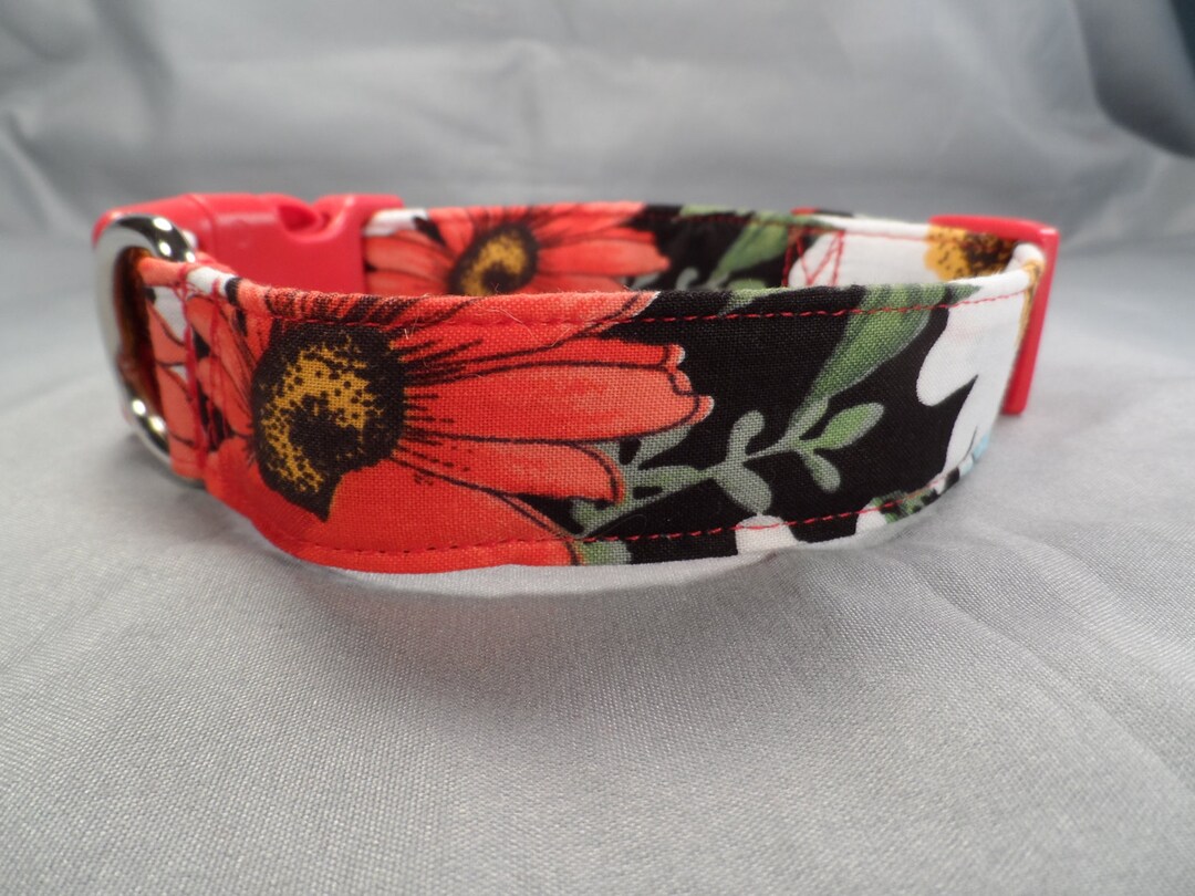 Bold Summer Flowers Dog Collar - Etsy