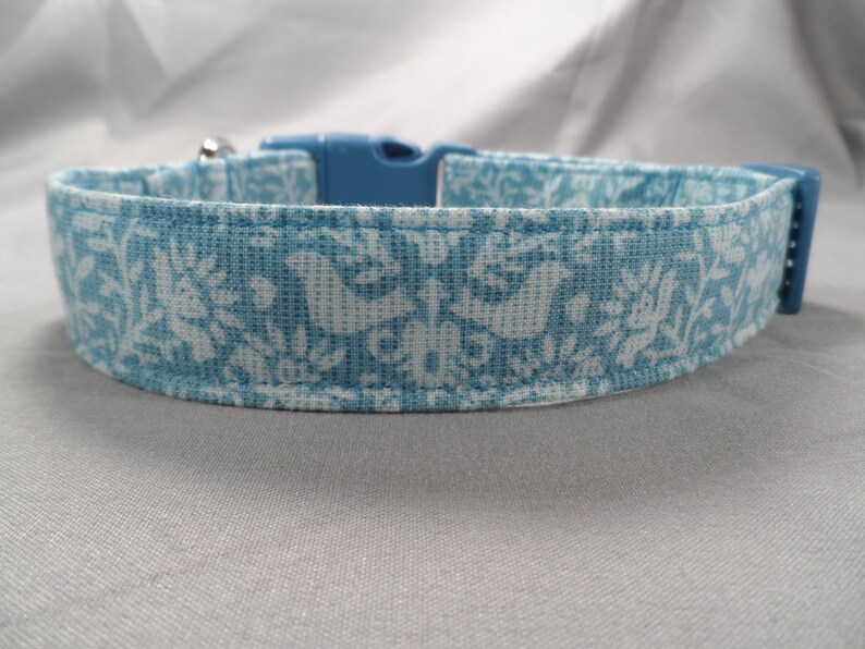 Blue Folk Art Dog Collar - Etsy