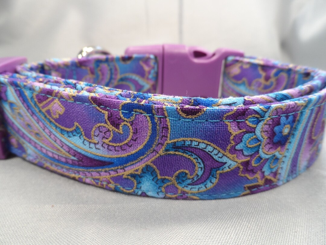 Fancy Dog Collar, Purple Paisley Dog Collar for Girls or Boys - Etsy