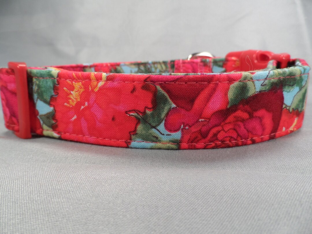 Blue Bright Rose Dog Collar - Etsy